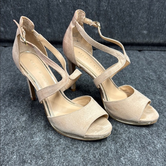 Kelly & Katie | Shoes | Kelly Katie Tan Stiletto Heels With Crisscross ...